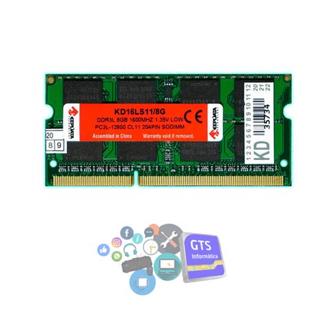Mem P Nb Ddr L Gb Mhz Keepdata GTS Informática