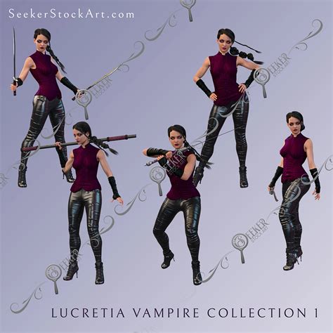 Lucretia Vampire Woman Collection 1 With Hair Seeker Stock Art