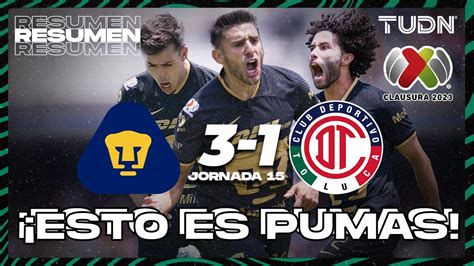 Pumas vs Toluca dónde verlo hora y transmisión en vivo Liga MX HOY