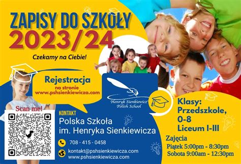 Zapisy Do Szkoły 20232024 Polska SzkoŁa Im Henryka Sienkiewicza