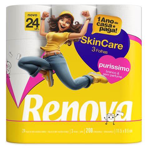Papel Higiénico Folhas Skin Care Puríssimo Renova emb rolos Continente Online