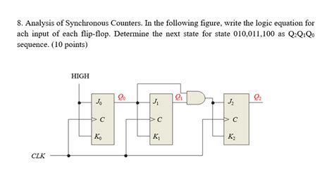 Solved 8 Analysis Of Synchronous Counters In The Following