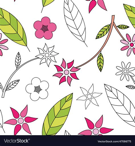Floral Seamless Pattern Background Royalty Free Vector Image