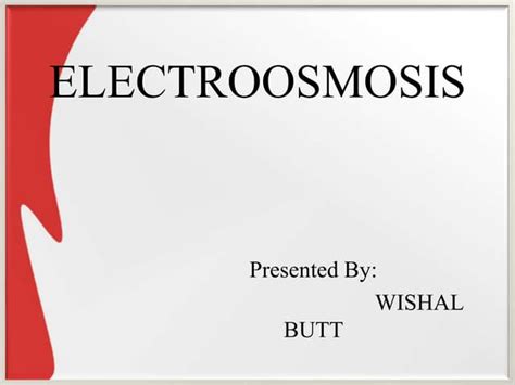 Electroosmosis Process Ppt