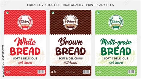 Bread Packaging Design Template Bread And Bakery Products Logo Design