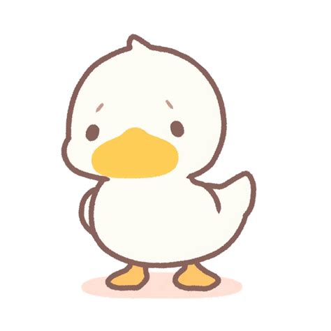 ぷっくりかわいいアヒルの横顔｜イラスト・フリー素材なら「シンテリ」