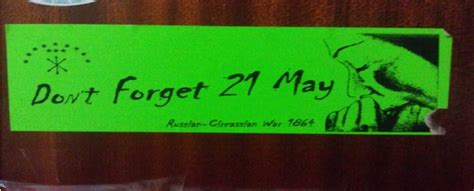 A Sticker To Remember Massacres Of The Russian Circassian War Of 1864
