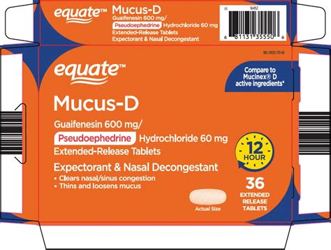 NDC To RxNorm Crosswalk 49035 729 Equate Mucus D Guaifenesin