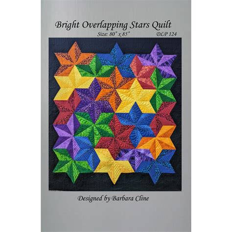 Bright Overlapping Stars Quilt Pattern Dlp 124 Intermediate