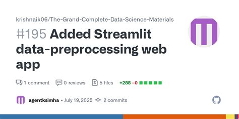 Added Streamlit Data Preprocessing Web App By Agentksimha · Pull