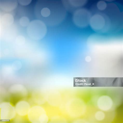 Latar Belakang Buram Dengan Efek Bokeh Ilustrasi Vektor Abstrak
