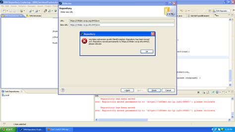 Update Svn Repositories Url In Current Project In Eclipse Stack Overflow