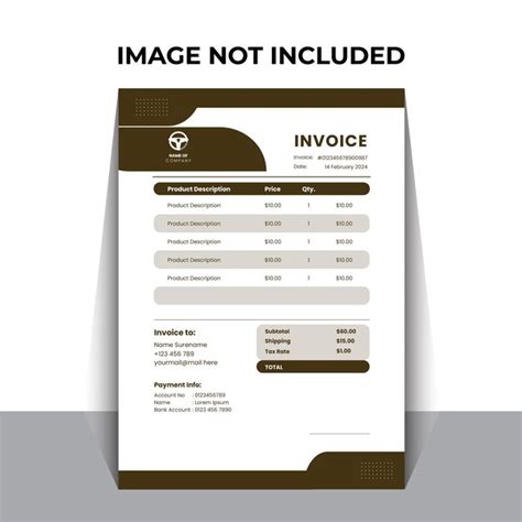 Premium Vector Professional Invoice Template Design