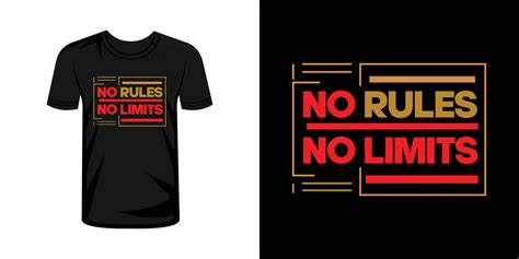 No Rules No Limits Typography T Shirt Design 21781401 Vector Art At