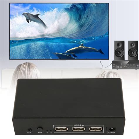 2024 2x1 Dual Displayport Hd Multimedia Interface Kvm Switch Support 8k