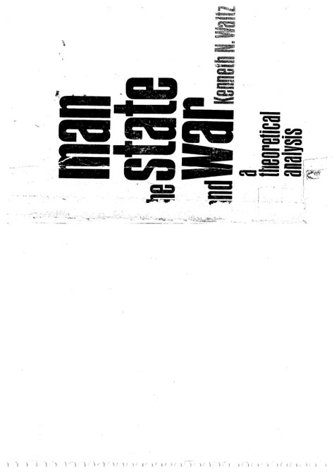 Kenneth Waltz Man The State And War Livro Relações Internacionais I
