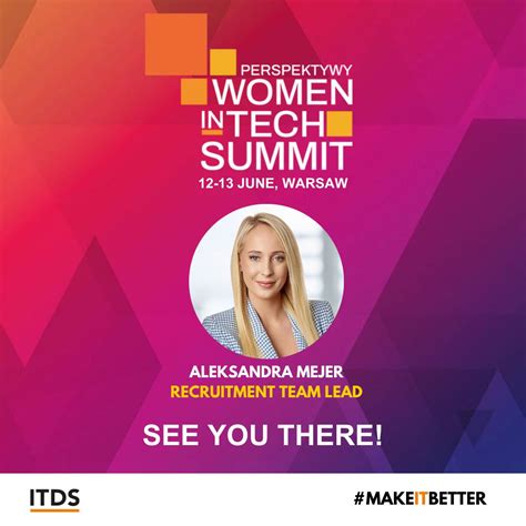 Aleksandra Mejer On Linkedin Womenintech Itds