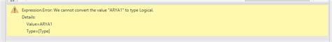 What Does Expressionerror We Cannot Convert The Value To Type