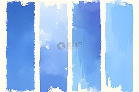 蓝色水彩笔刷插画图片下载 正版图片601237741 摄图网