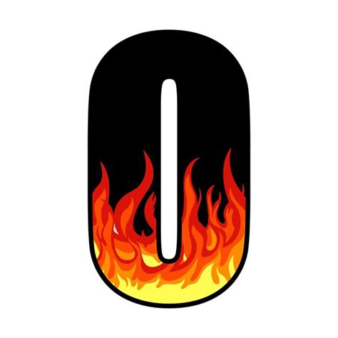 Premium Vector Fire Design On Alphabet Letters Vector