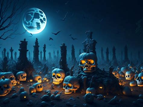Premium Ai Image Halloween Skull Ai Generative