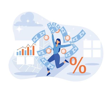 Premium Vector Passive Income Illustration Characters Enjoying