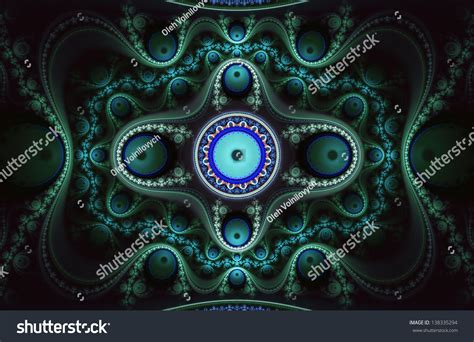 Spectacular Backgrounds Objects Generated Using Fractal 库存插图 138335294