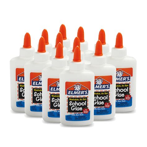 Elmers Liquid School Glue Slime And Craft Safe And Non Toxic Washable White 4