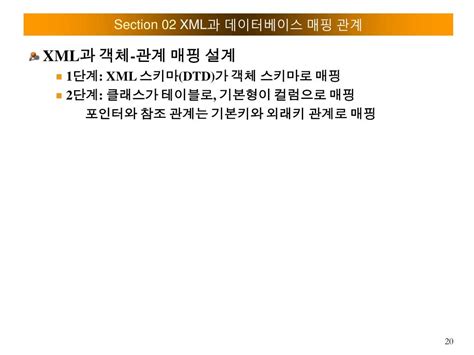 Ppt Xml과 데이터베이스 Xml과 데이터베이스 매핑 관계 Powerpoint Presentation Id5900741
