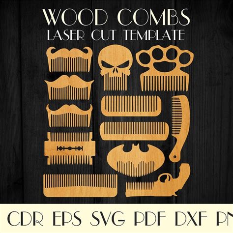 Beard Comb Svg Files Etsy
