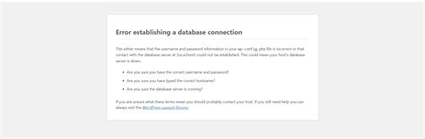 Fix Database Connection Error In Wordpress