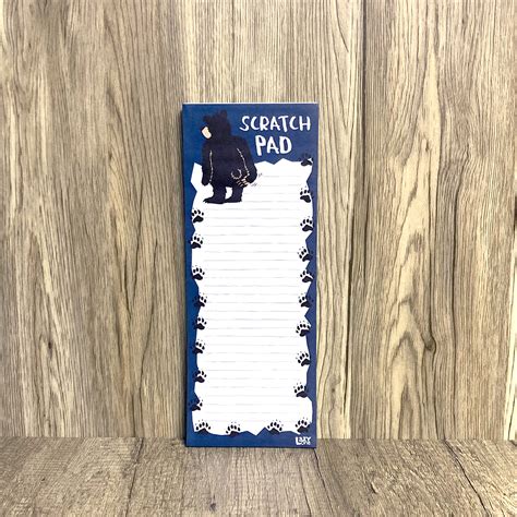 Bear Scratch Notepad Bear Necessities Nabcbear Necessities Nabc