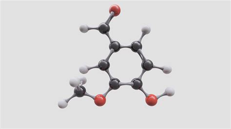 Vanillin Molecule With Pbr 4k 8k Model Turbosquid 1945649