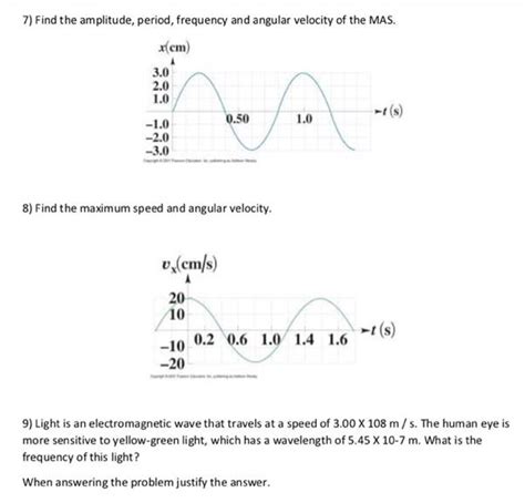 solved question 7 find the amplitude period frequency and