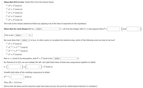 Solved Use Mathematical Induction To Prove The Following