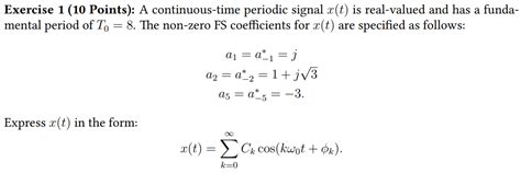 Solved Exercise 1 10 ﻿points A Continuous Time Periodic