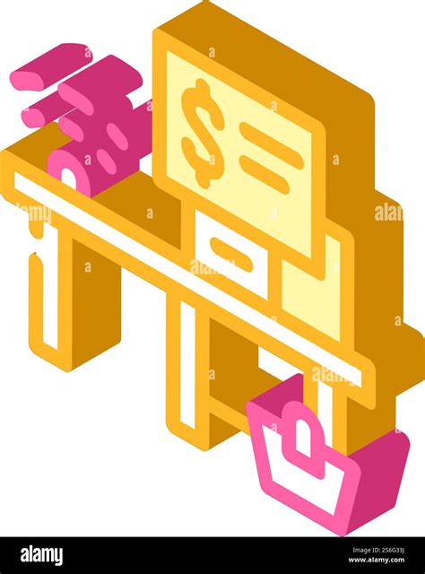 Self Service Checkout Isometric Icon Vector Self Service Checkout Sign Isolated Symbol