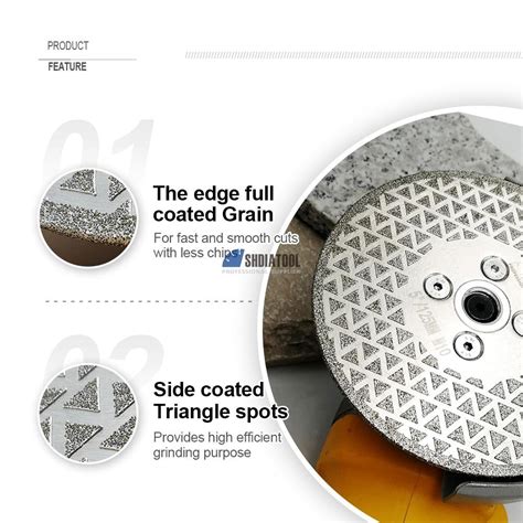 M10 Flange Triangle Spots Double Sided Coated Electroplated Diamond Saw