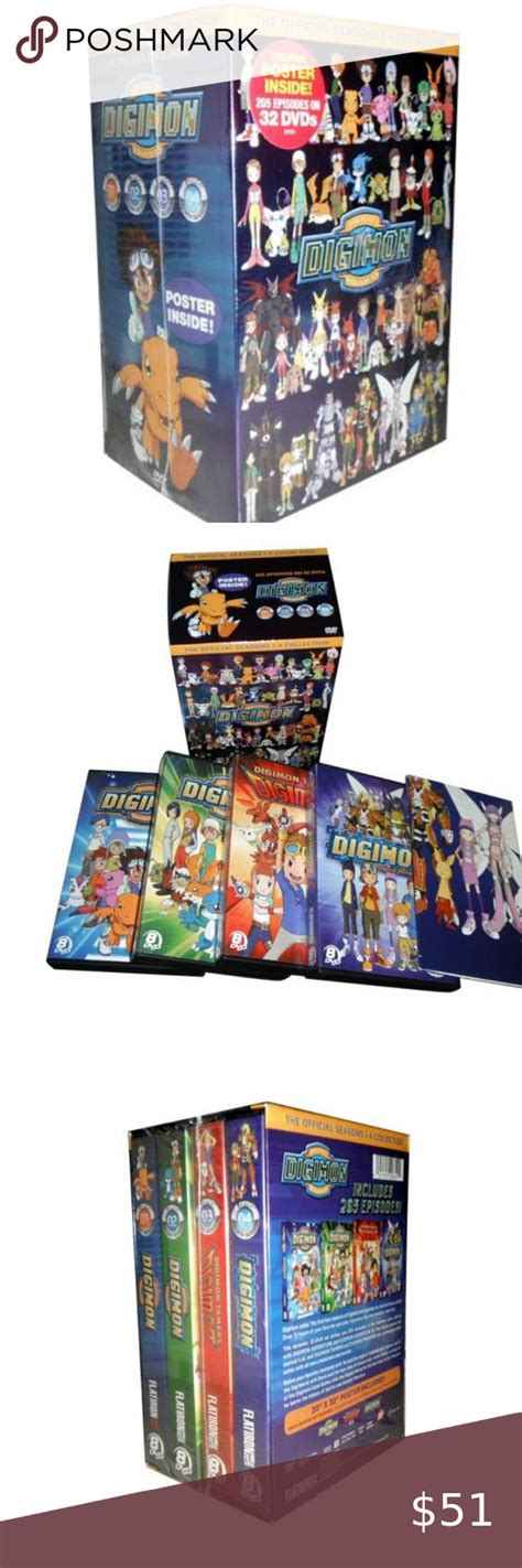 Digimon The Official Seasons 1 4 Collection Dvd 2013 32 Disc Set