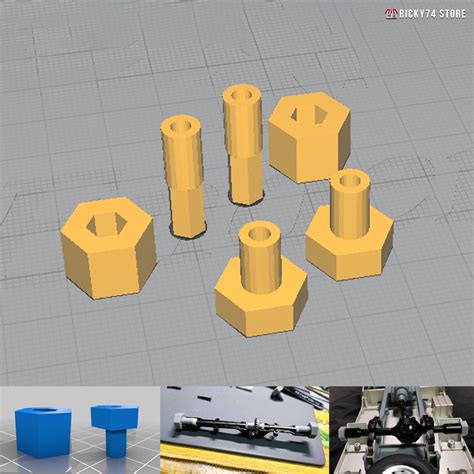 Wpl D12 Hex Hub Adapter 5mm To 12mm Body Part 3d Print Shopee Malaysia