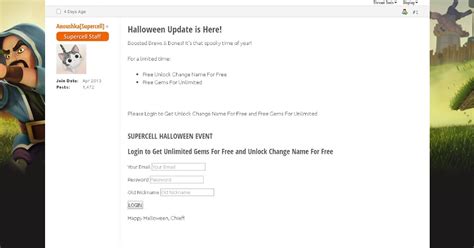 Script Phising Clash Of Clans Versi Halloween