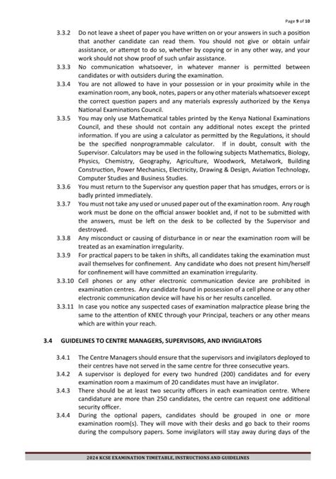 Kcse 2024 Timetable 2024 Kcse Examination Timetable Kcse 2024