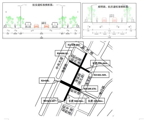 中新天津生态城航庆道渔家路—渔泽路、航安道渔家路—渔泽路、顺明路航津道—渔家路、航煦道渔家路—渔泽路、航林道渔家路—渔泽路