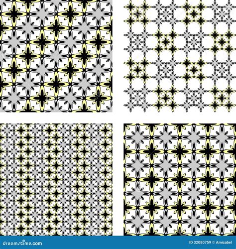 Design Seamless Pattern Set Stock Vector Illustration Of Abstract