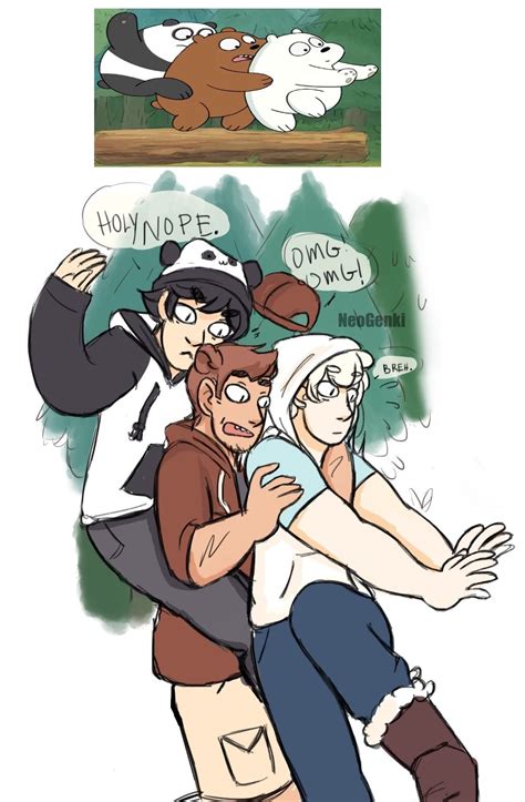 Sketchy Screenshot Redraws Featuring The Human Versions Of The Bears I