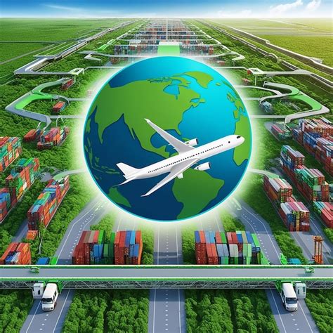 Green Logistic Sustainable Global Transport With Clean Energy And Eco