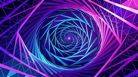 Abstract Background With Purple And Blue Glowing Geometric Spiral Lines Modern Minimal Trendy