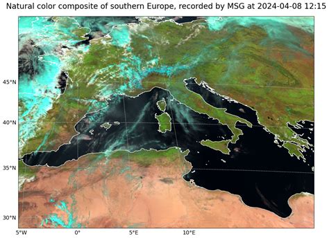 Msg Seviri Rgb Composites Dust Aerosol Detection Monitoring And