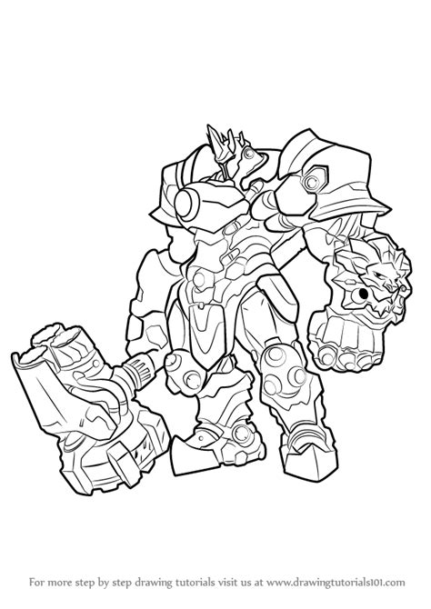 Learn How To Draw Reinhardt From Overwatch Overwatch Step By Step