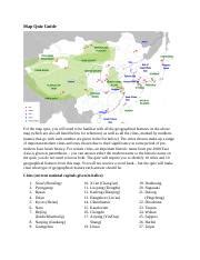 Map Quiz Guide Identify Cities And Geographical Features In Course Hero